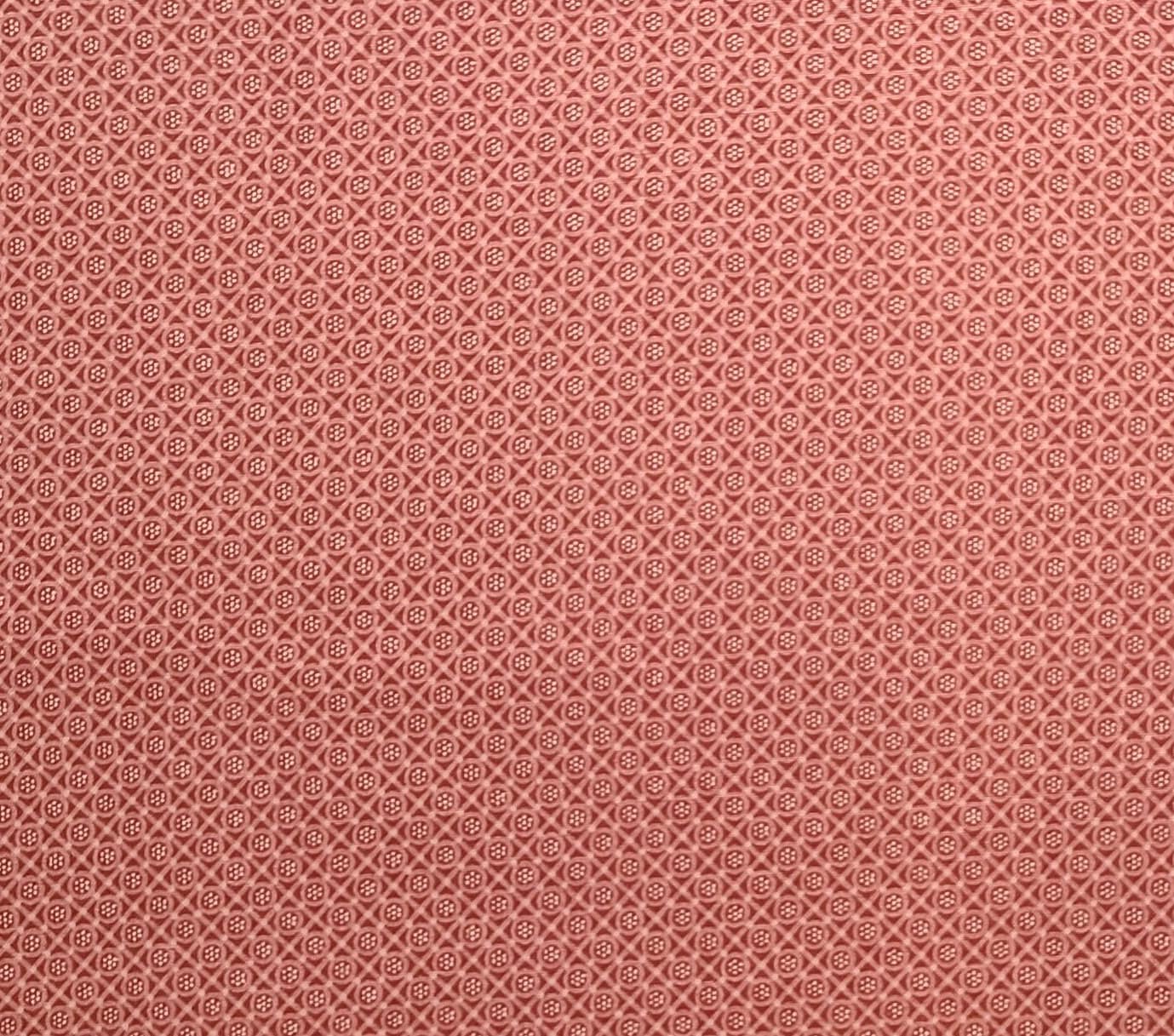 Joan Kessler for Concord Fabrics Inc - Rust with Coral Print Fabric ...