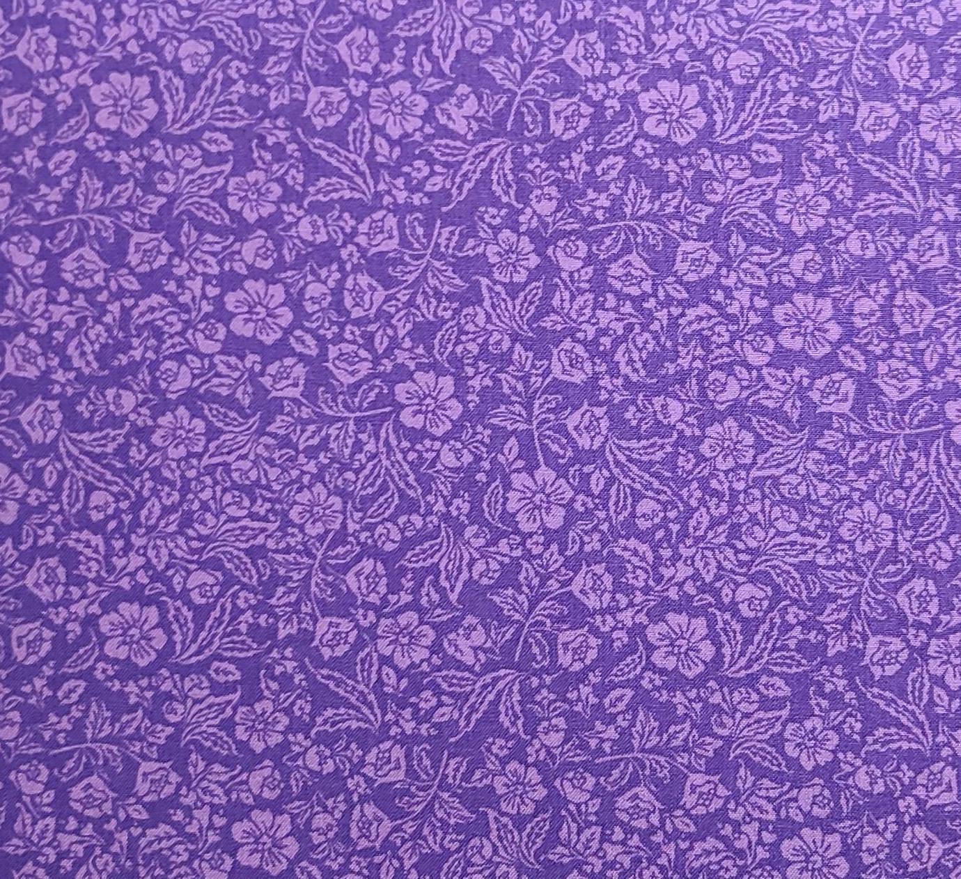 David Textiles Inc - Purple Fabric / Packed Tonal Flower Print – Tx2 ...