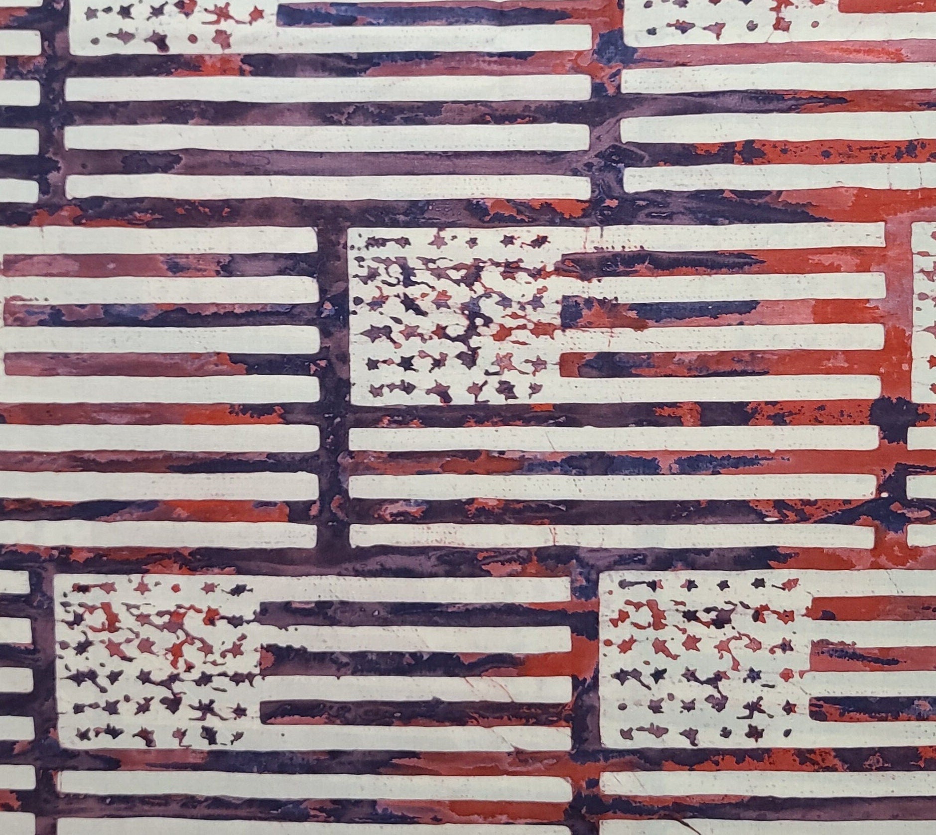 BATIK - Red, White and Blue Flag Pattern Fabric – Tx2 Quilt Shop