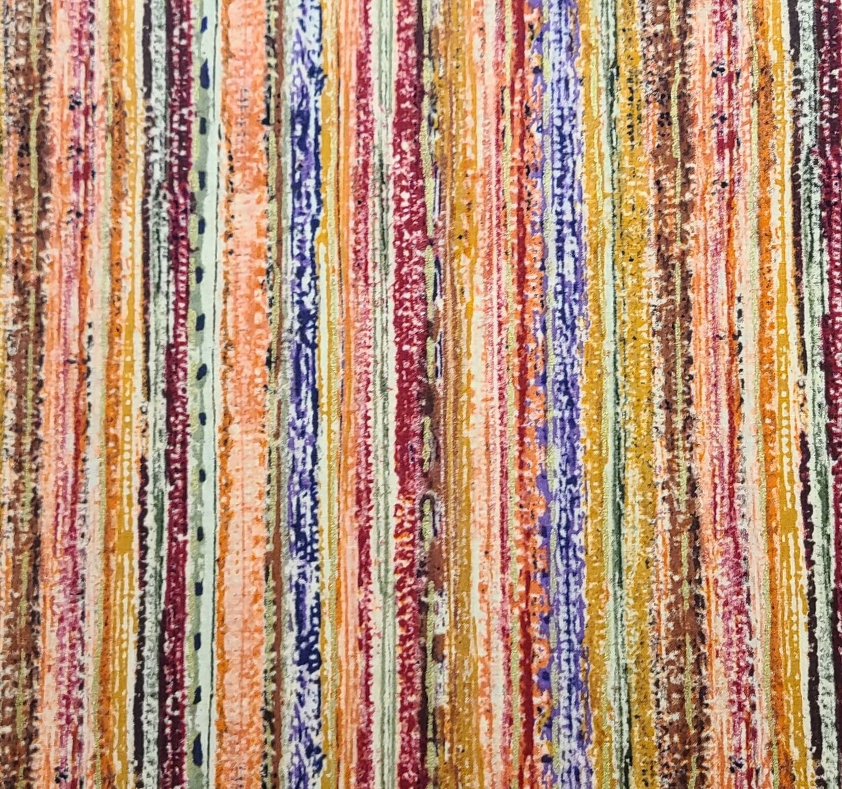 MBT - Coral, Purple, Gold, Burgundy and Green Striated Vertical Stripe ...