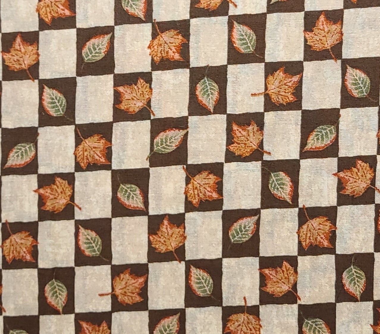 Signature Classics by Oakhurst Textiles Leaf Blocks - Brown and Tan Bl ...